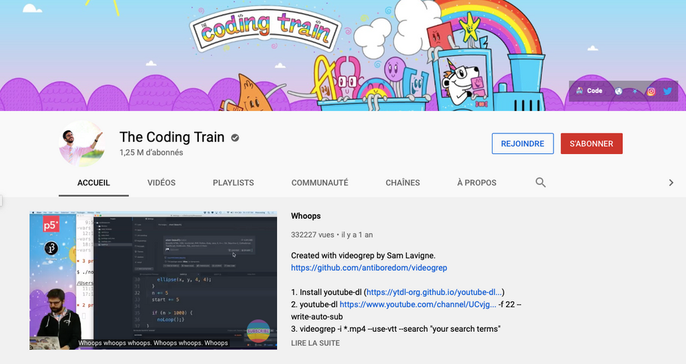 Apprendre à coder sur Youtube