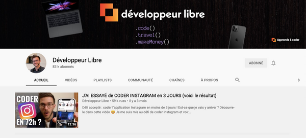 Apprendre à coder sur Youtube